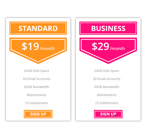 Pricing Table Style 320